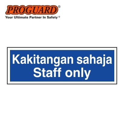 Staff Only Kakitangan Sahaja Information Sign PVC Plastic Label Sticker ...