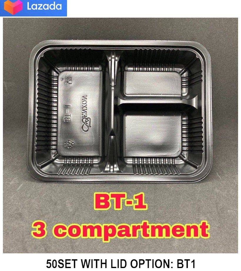 3 Compactment Disposable Lunch Box - Benxon 4/3/2/1 Compartment Food ...