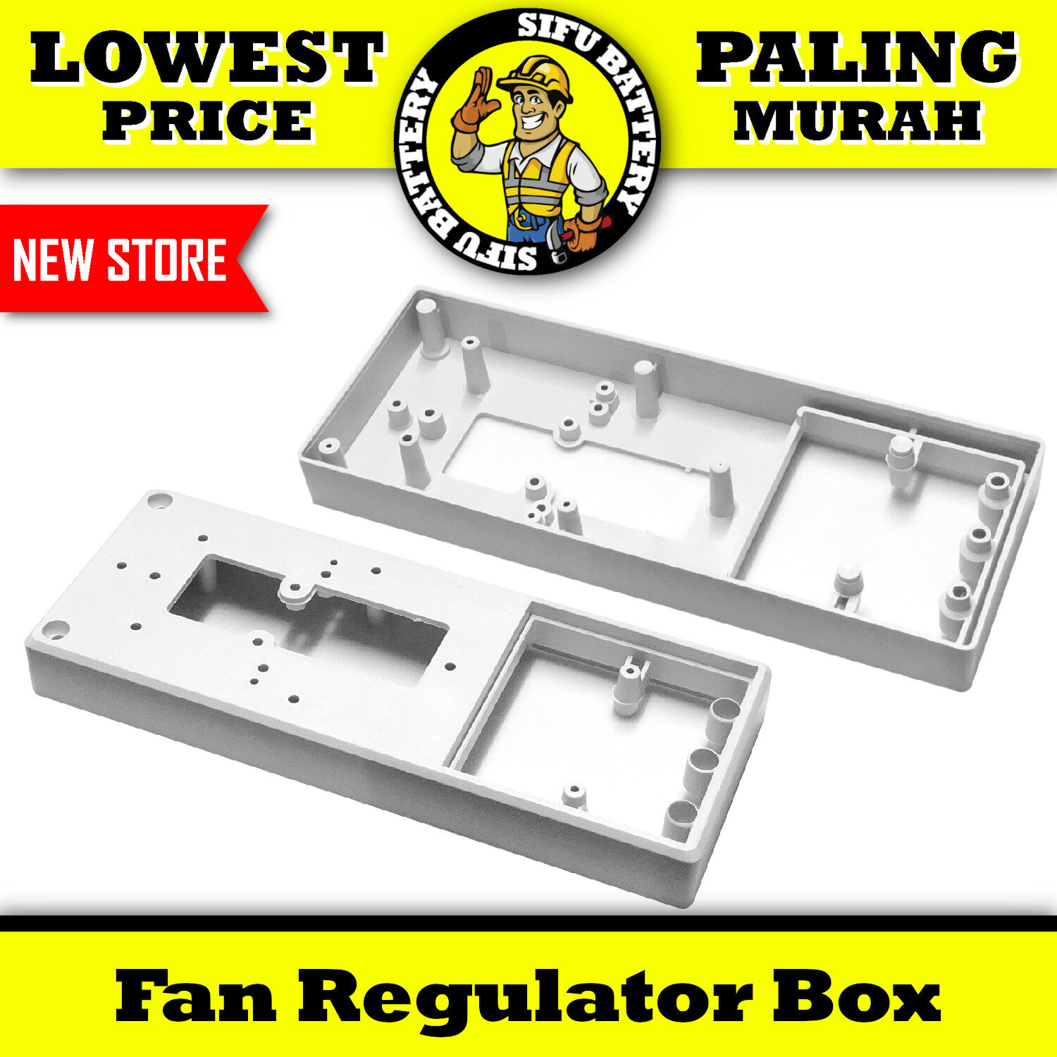 Fan Regulator Base / Nut Box / Surface Type Switch Box Casing (WHITE ...