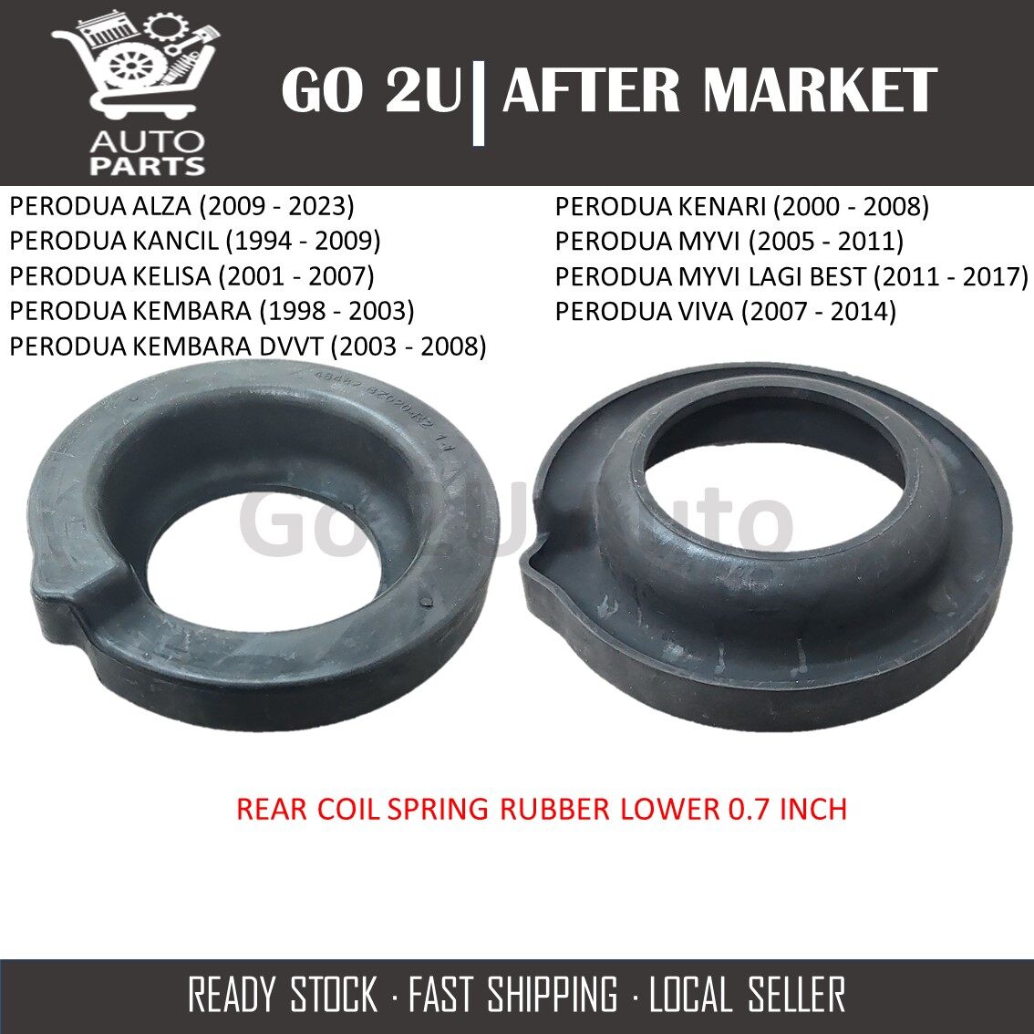 REAR COIL SPRING RUBBER LOWER 0.7 INCH -48482-BZ020 PERODUA MYVI,MYVI ...