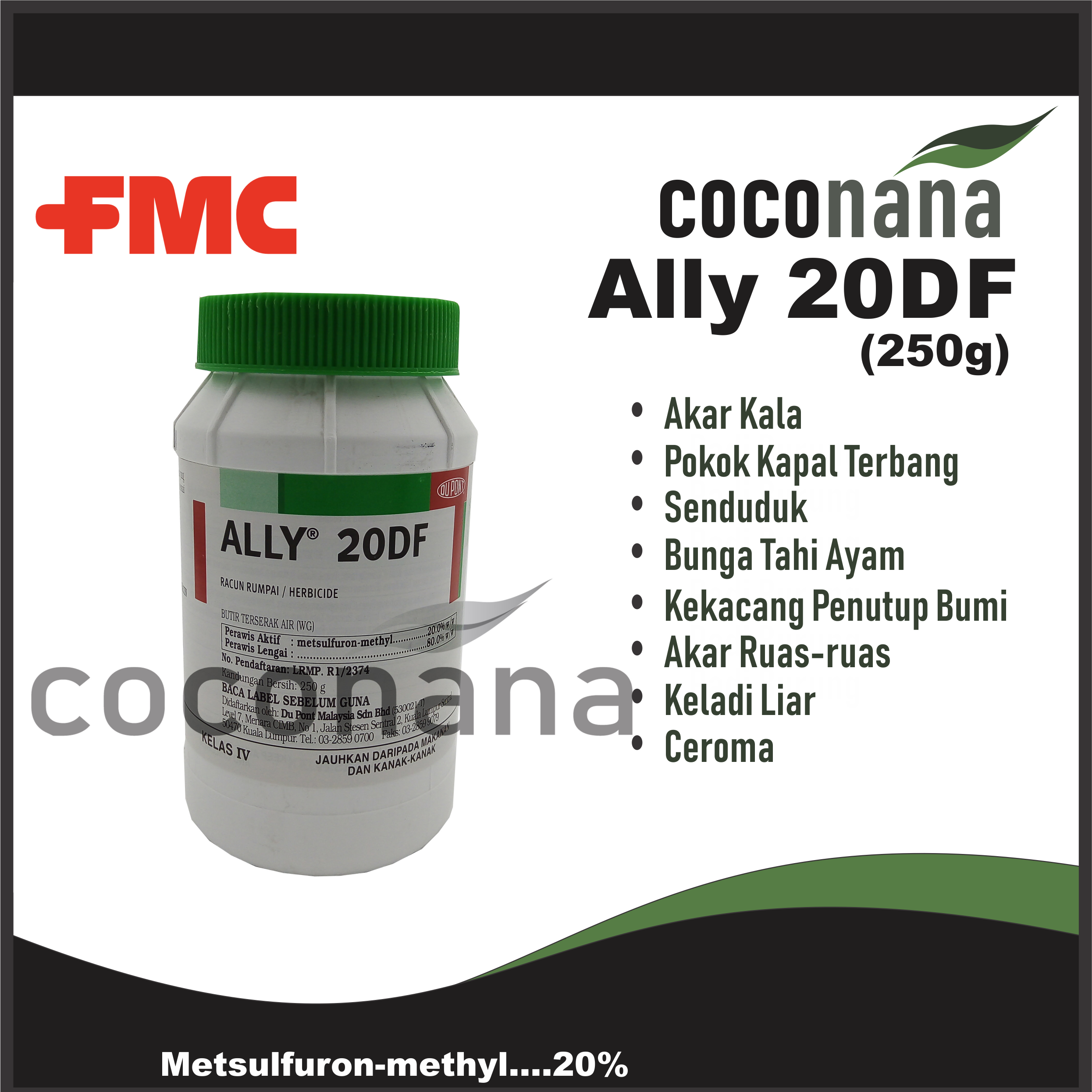 Ally 20DF (250g) / Metsulfuron-methyl / Racun Rumpai / FMC | Lazada