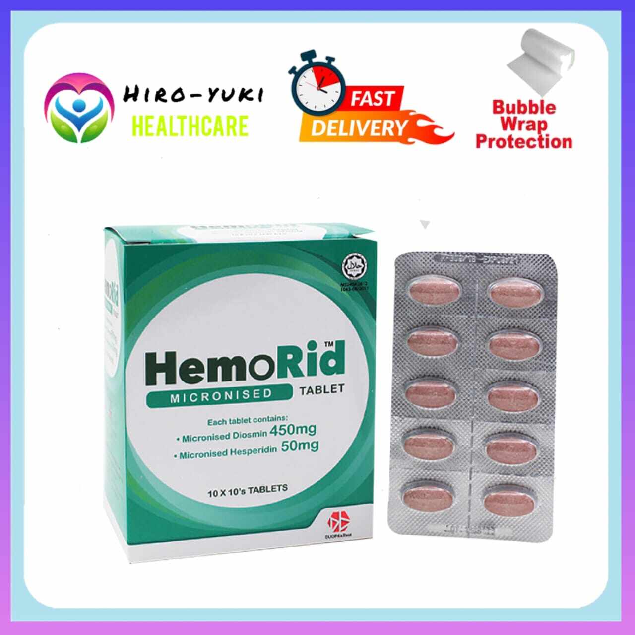 Hemorid Micronised Tablet 10's (NO BOX) | Lazada