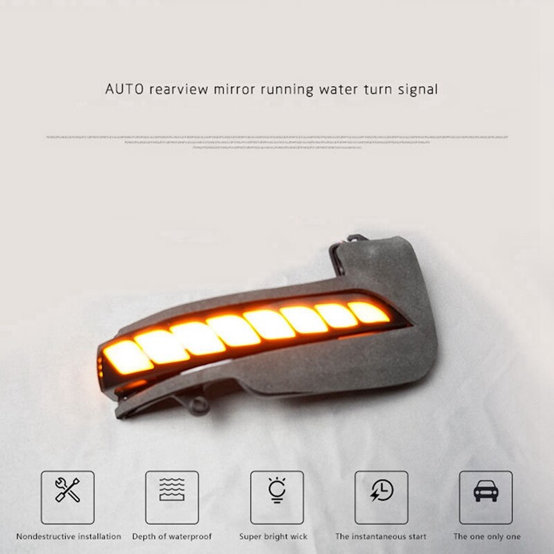 LED Dynamic Turn Signal Side Rearview Mirror Indicator Blinker Light ...