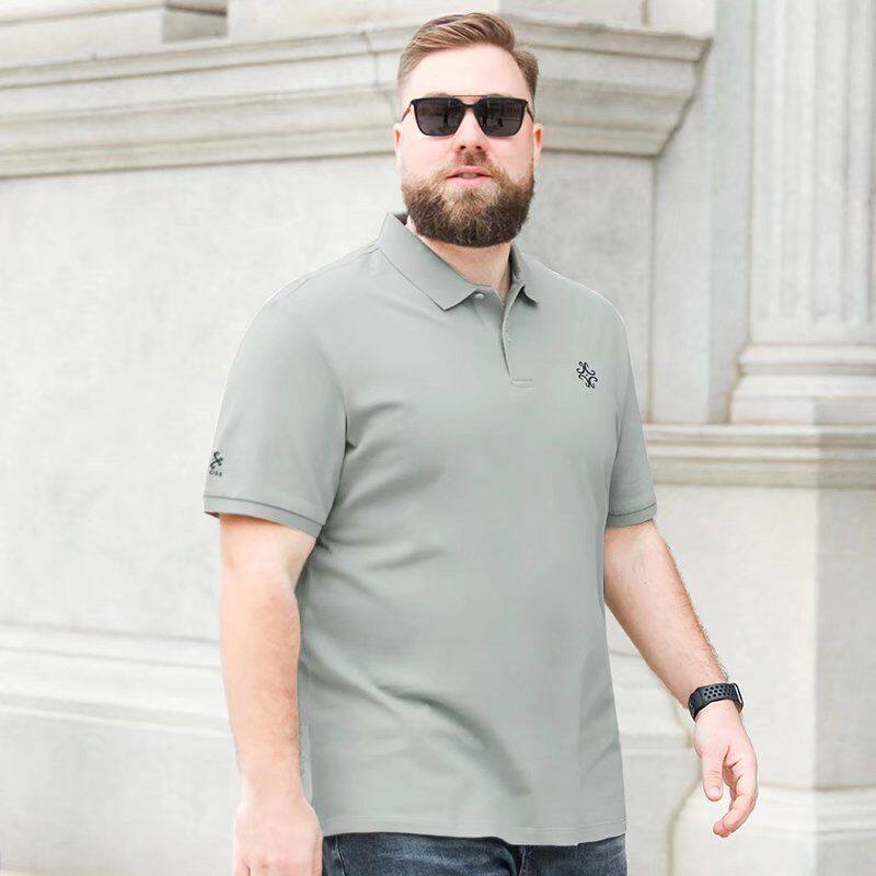 Large size (L-8XL) men's fashion brand fat loose casual short-sleeved ...