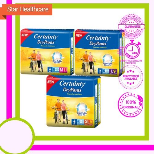 Certainty Drypants Disposable Adult Pants | Lazada