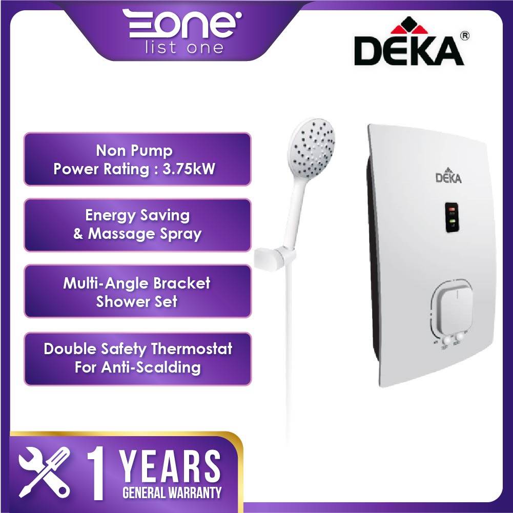 Deka Non-Pump Instant Heat Water Heater PREMIO - BK | PREMIO - WH | D ...