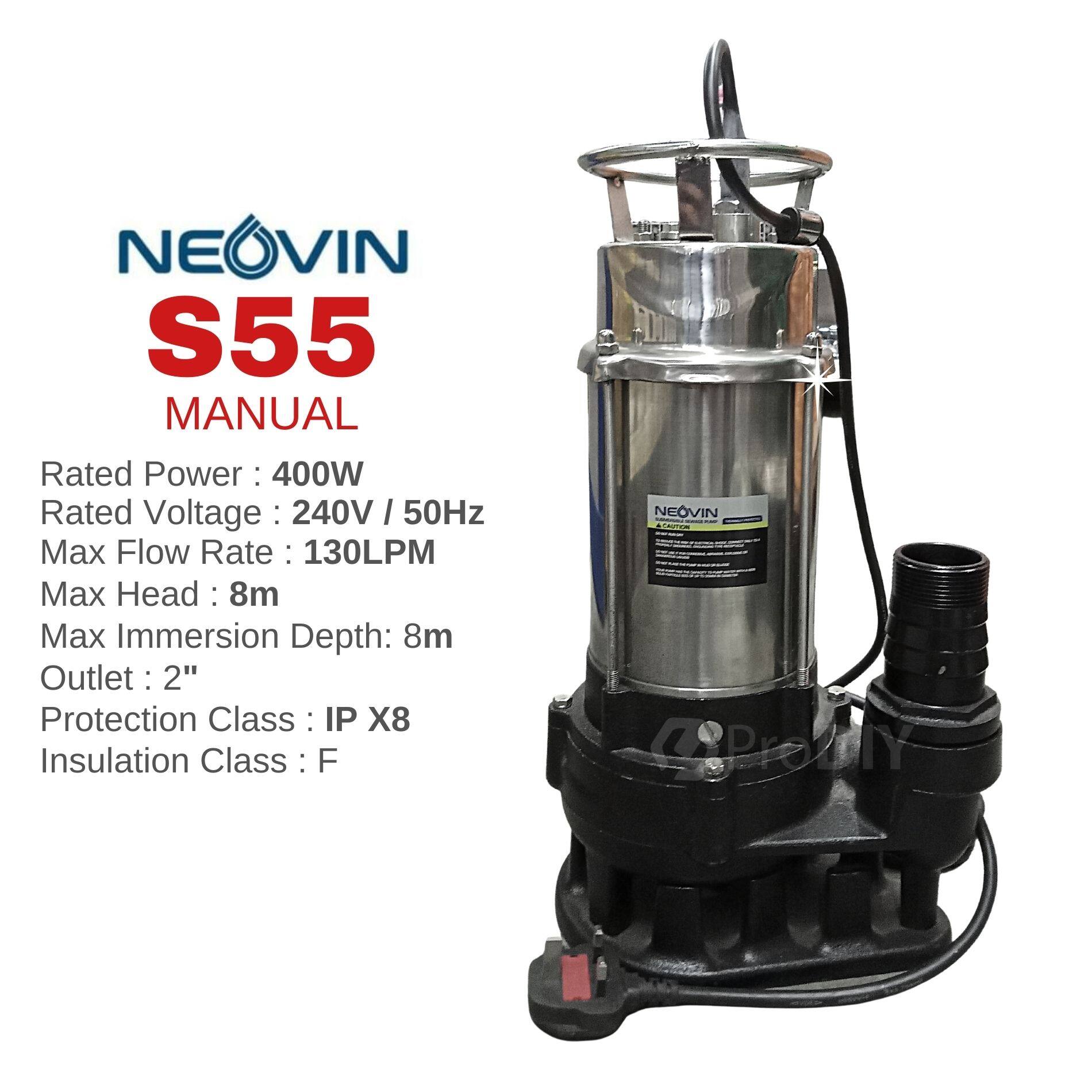 NEOVIN 150W 400W 0.2HP 0.55HP Sewage Submersible Water Pump Automatic ...