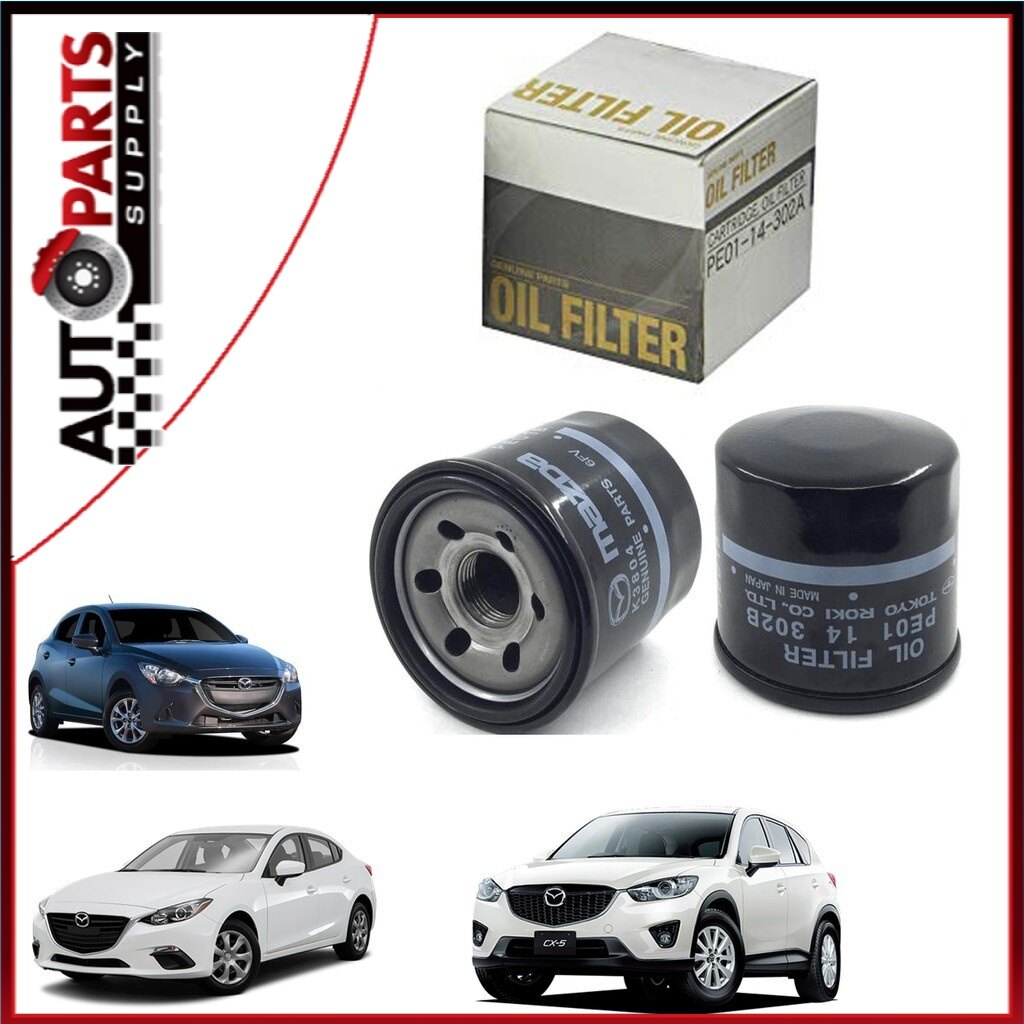 MAZDA OIL FILTER MAZDA 2 3 6 CX3 CX5 SKYACTIV GENUINE PARTS (PE01-14 ...