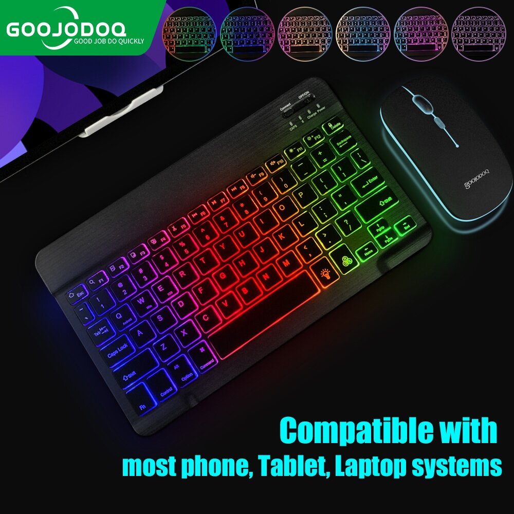 เคส GOOJODOQ 10นิ้วไฟแบ็คไลท์ส่องจากด้านหลังคีย์บอร์ด (และแผ่น) LED ...