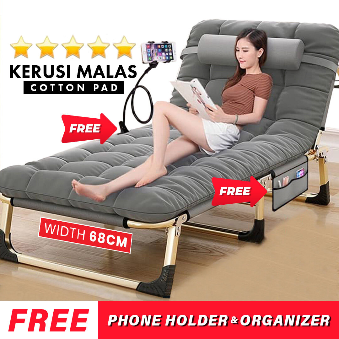 KENZZO : EXTRA LARGE FOLDABLE LAZY BED CHAIR / KERUSI MALAS Foldable Bed / Lazy Chair Katil ...
