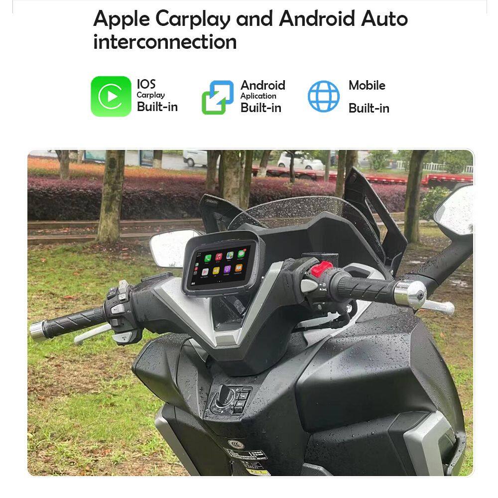 Motorcycle 5 Inch Touch Portable Navigator Player with apple carplay ...