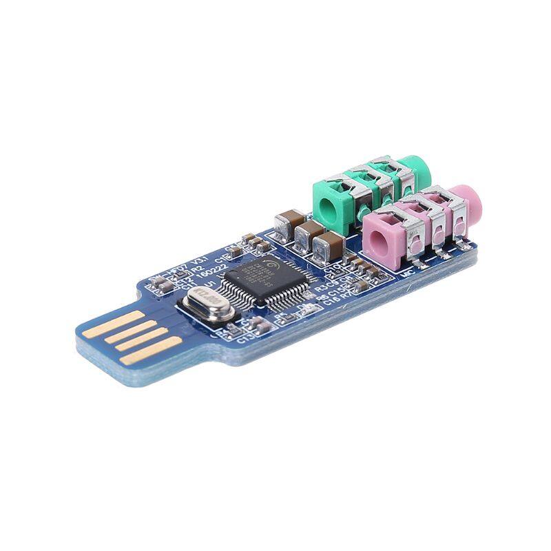 CM108 USB ไดรฟ์ฟรีการ์ดเสียงแล็ปท็อปคอมพิวเตอร์โมดูลการ์ดเสียงภายนอก - Potato Digital - ThaiPick