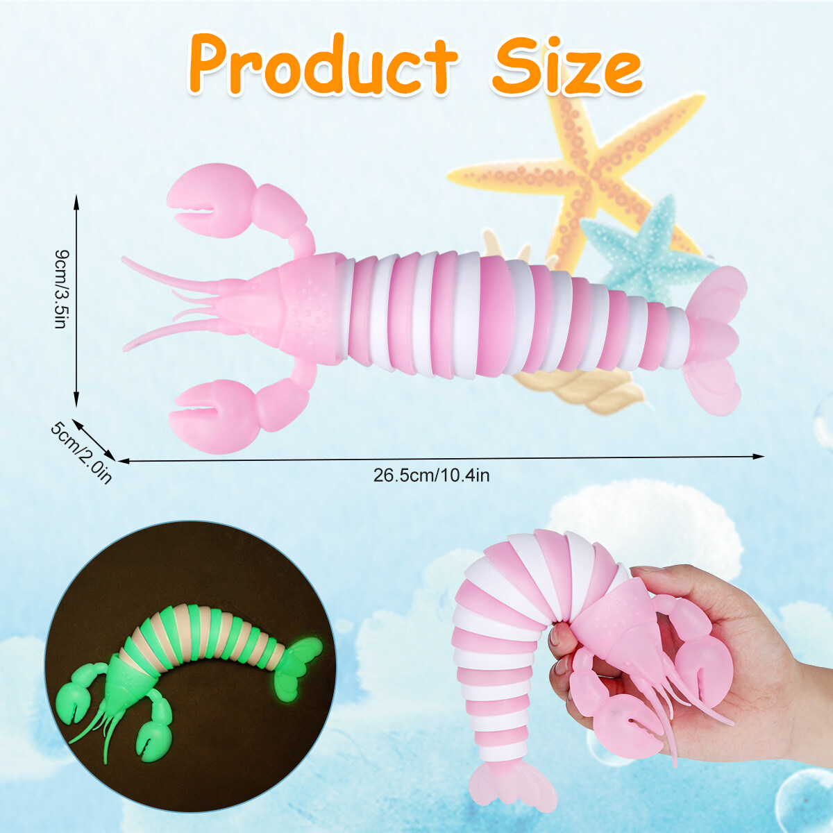 AOV Lobster Fidget Toy 3D พิมพ์ Articulated Sensory Lobster Fidget Toy ...