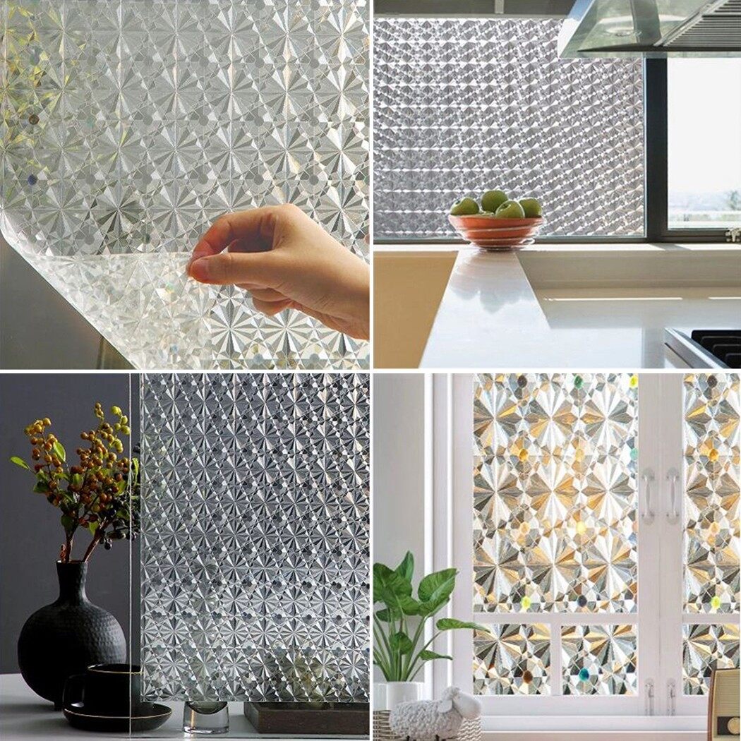 Frosted Self-Adhesive Window Film Privacy Glass Sticky Back Vinyl ...
