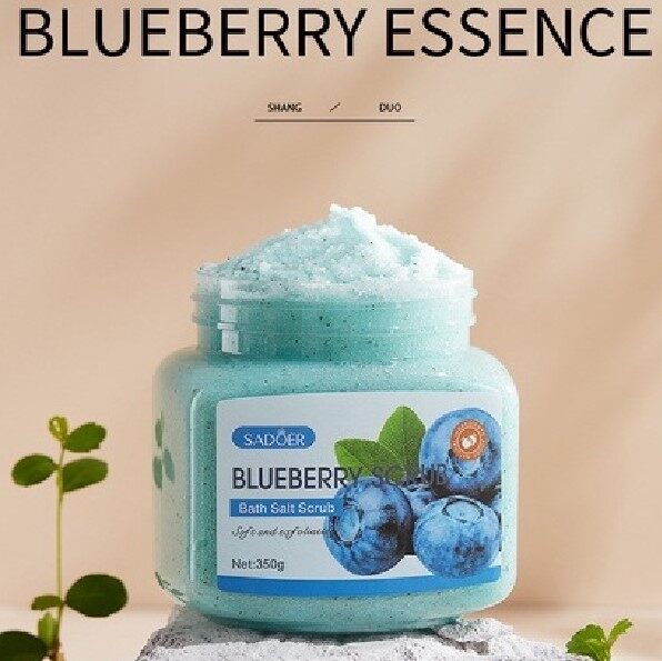 SADOER Fruit Bath Salt Body Scrub Avocado Mango Blueberry Flavor Whitening Natural Organic ...