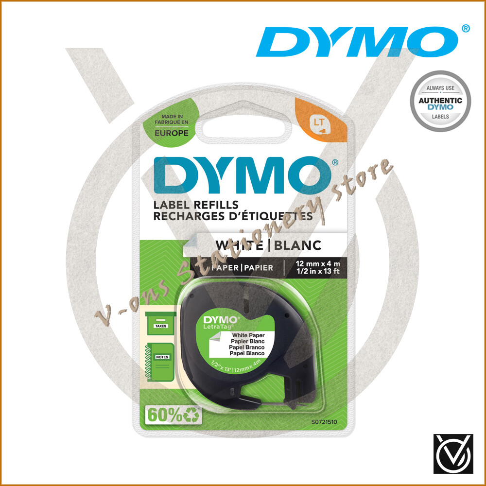 Dymo LetraTag Label Marker Refill Tape ( 12mm x 4m ) | Lazada