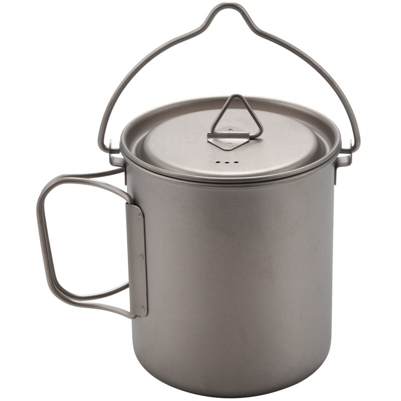 Outdoor Titanium Pot Cup Mug Pots Tableware Camping Cup Picnic Water ...