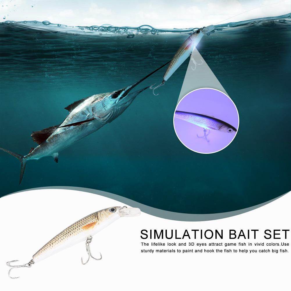 SH Electric Vibration Fishing Lure Blue LED Rechargeable Attractant ...