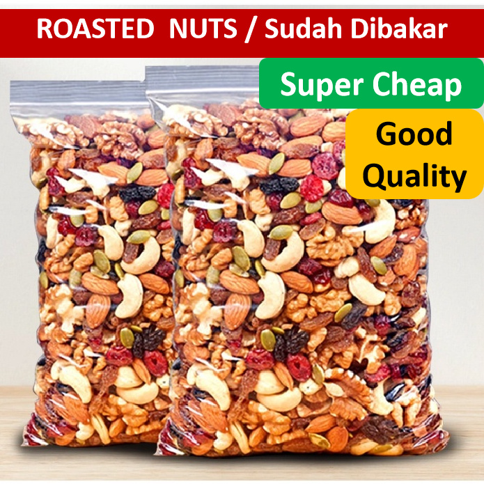 ROASTED Mixed Nut Mix Nuts Dry Fruit Cashew Nut Kacang (100gm/250gm ...