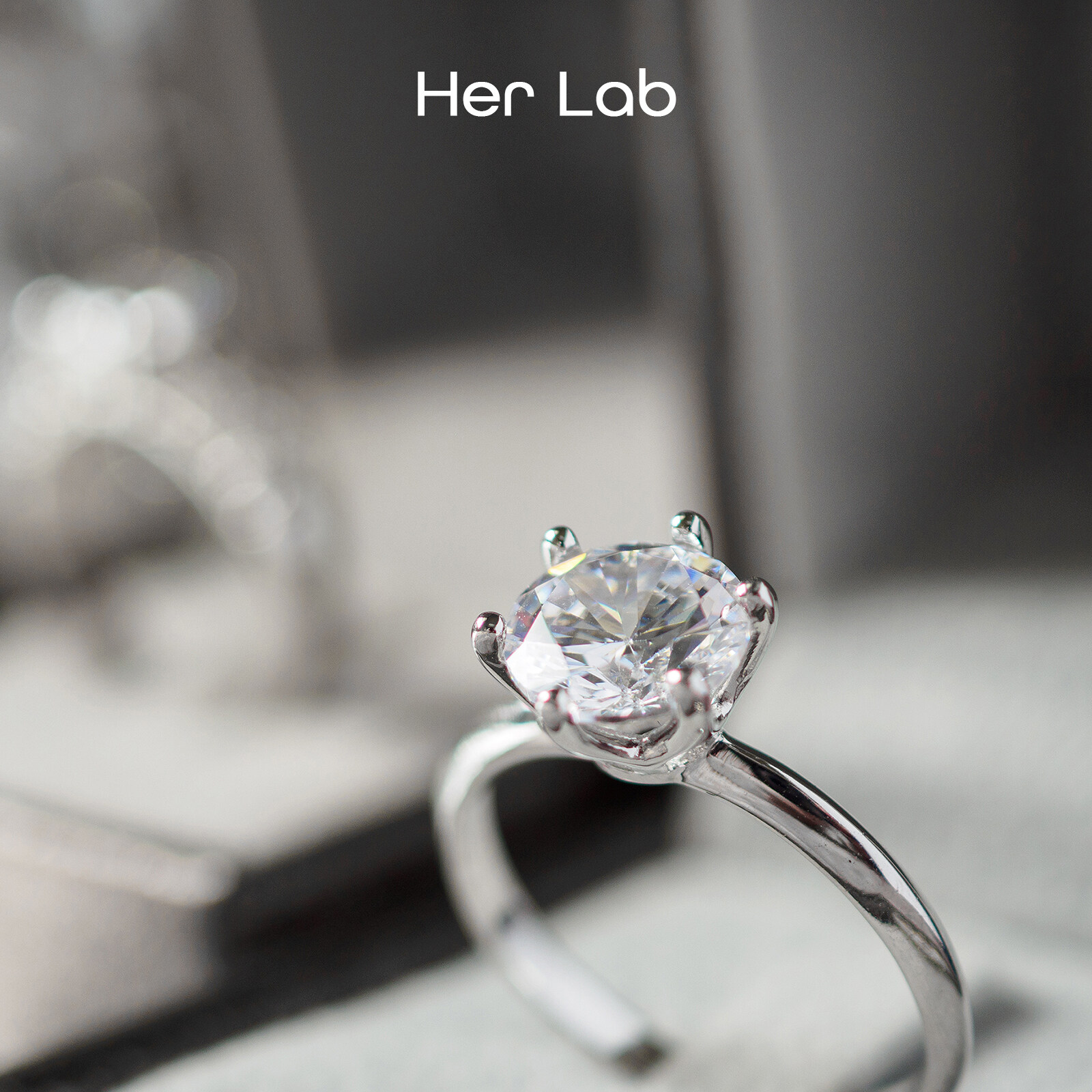 Her Lab Jewelry แหวน925เงินสเตอร์ลิงมอยส์ซอไนต์แท้พร้อมรายงานกราโดวาไข่ ...