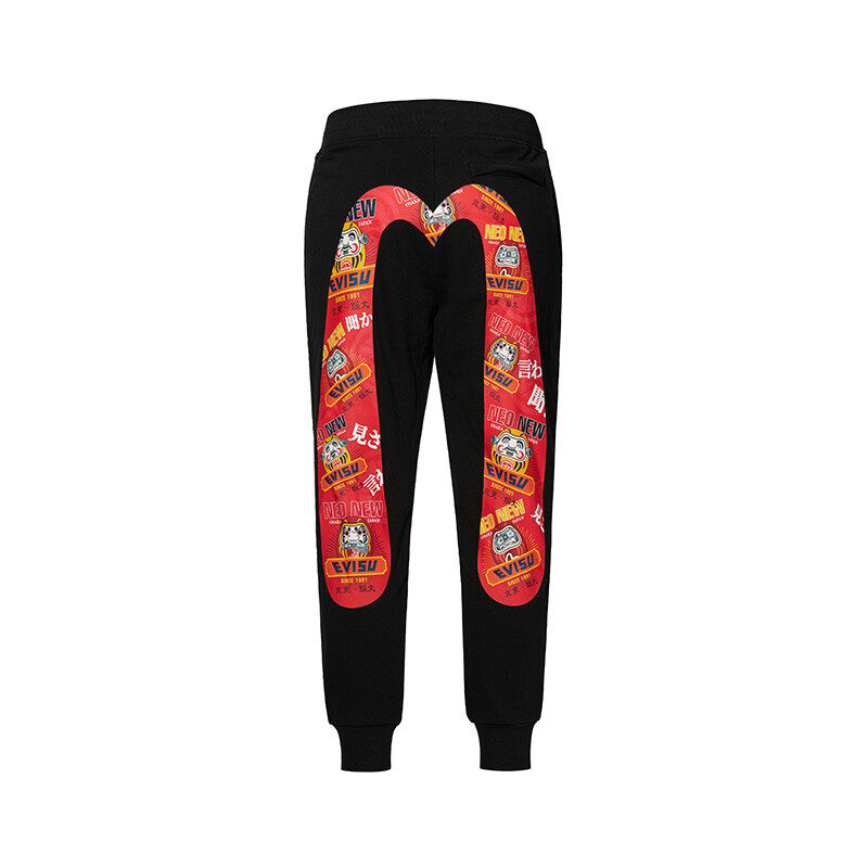 Original EVISU_Men's Dharma Big M Printed Sweatpants Casual Pants ...