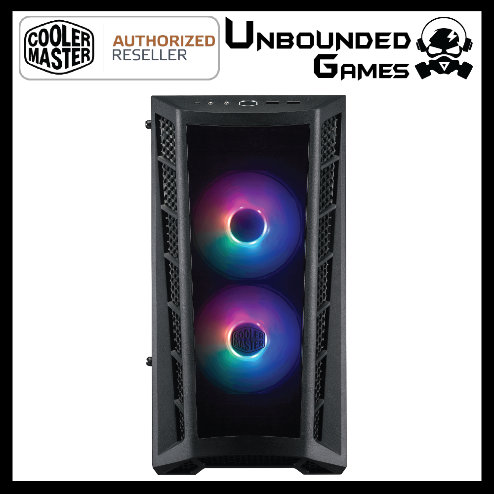 Cooler Master Casing MasterBox MB320L ARGB Micro-ATX Case, 2 ARGB Fans ...