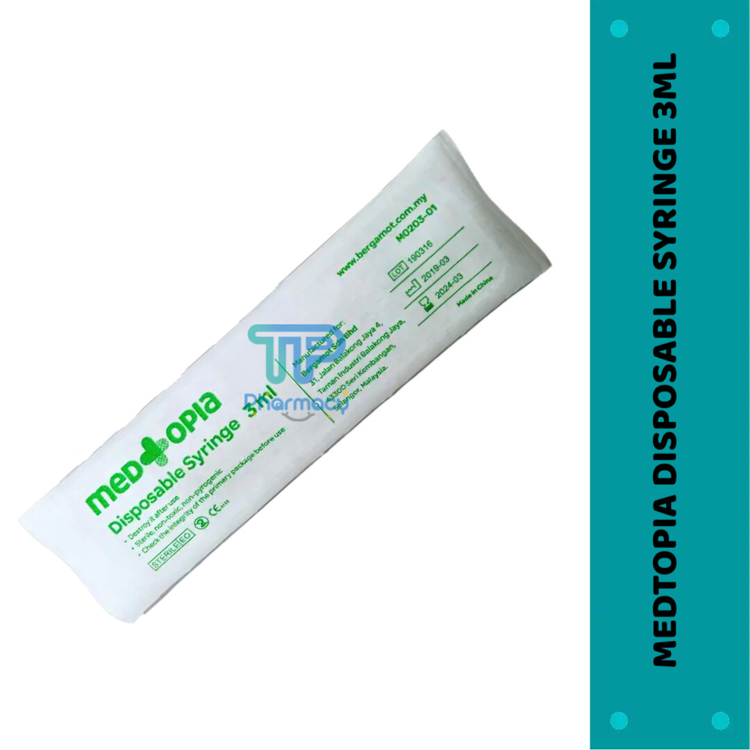 MEDTOPIA STERILE DISPOSABLE SYRINGE 1'S | Lazada