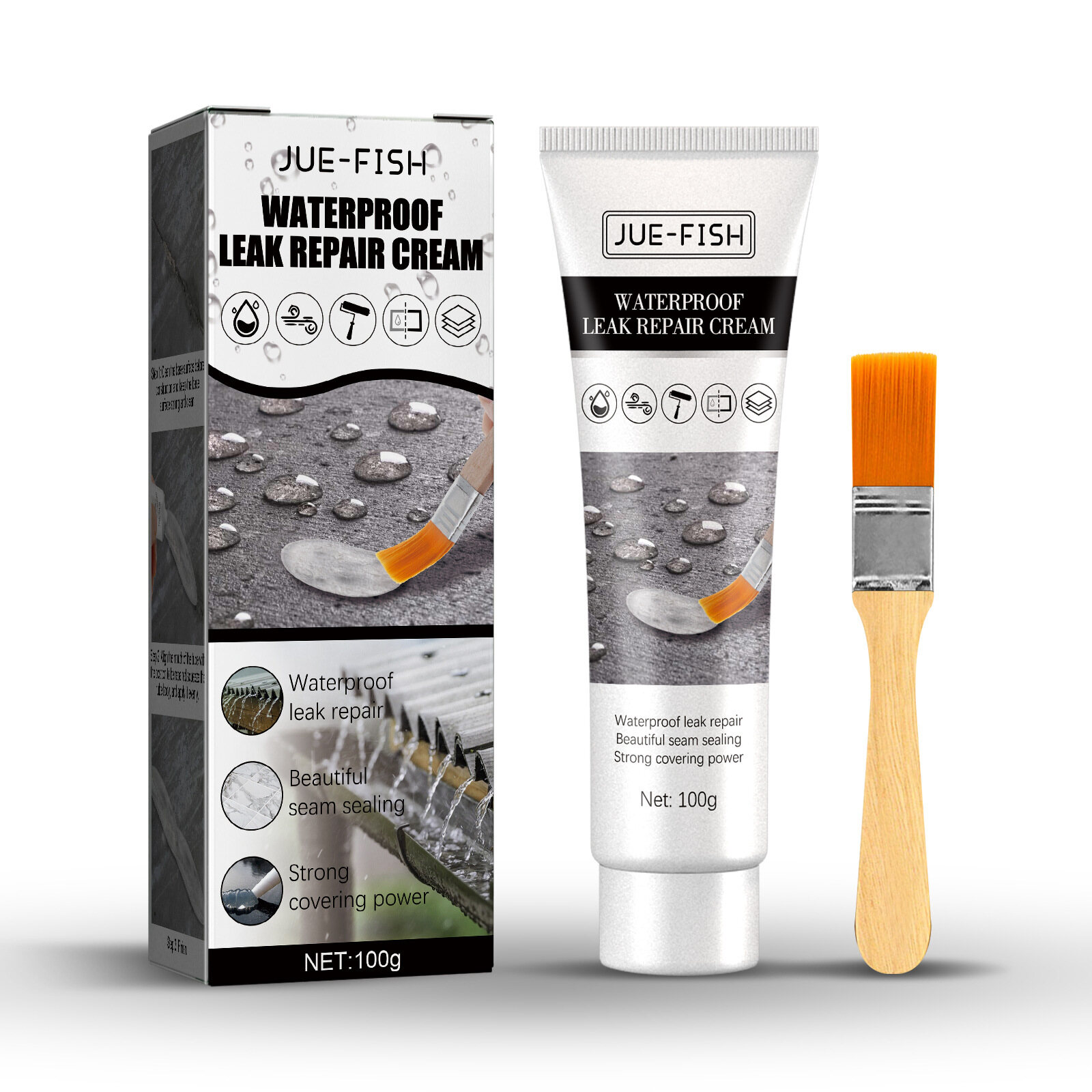 JUE-FISH Waterproof Coating Invisible Paste Sealant Polyurethane Glue ...