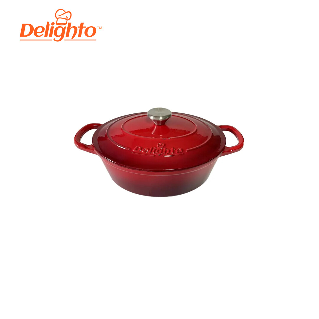 DELIGHTO Oval Casserole 28cm (Red / Orange / Dune) | Lazada