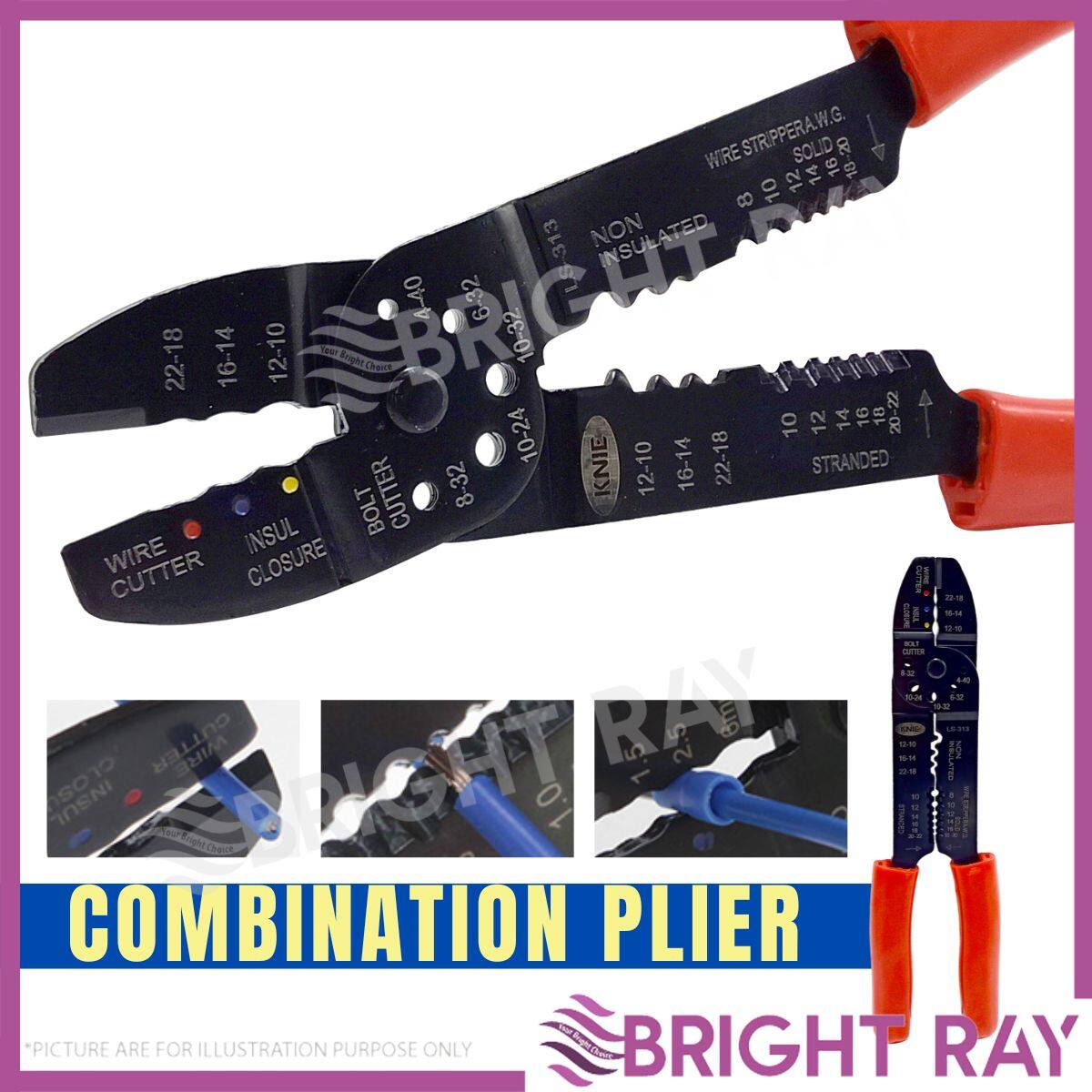 9" Multifunctional Pliers Crimping Tool Pliers Combination Pressure ...