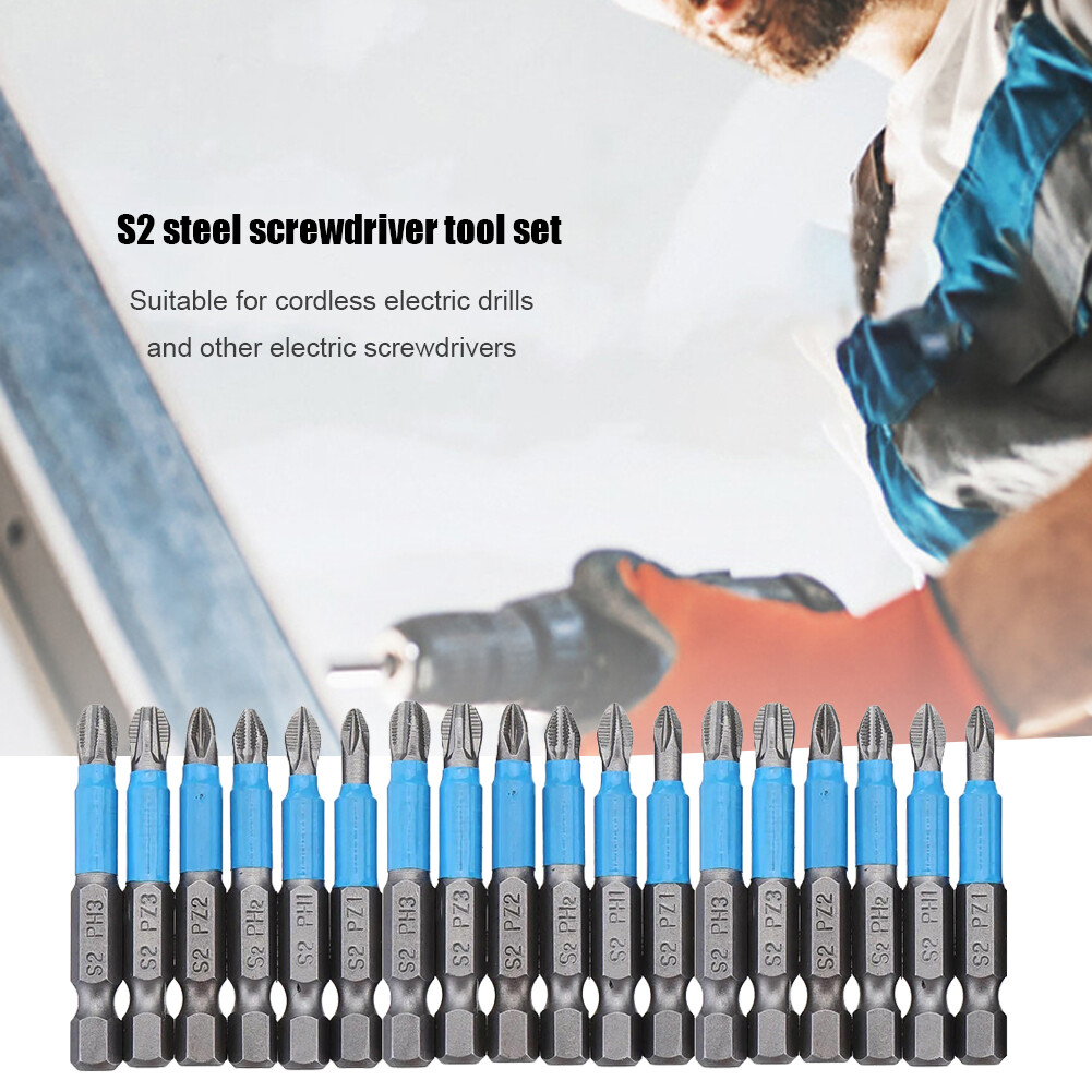 10/18pc Anti Slip Electric Screwdriver Bits 1/4 Hex Shank Ph2 50mm ...