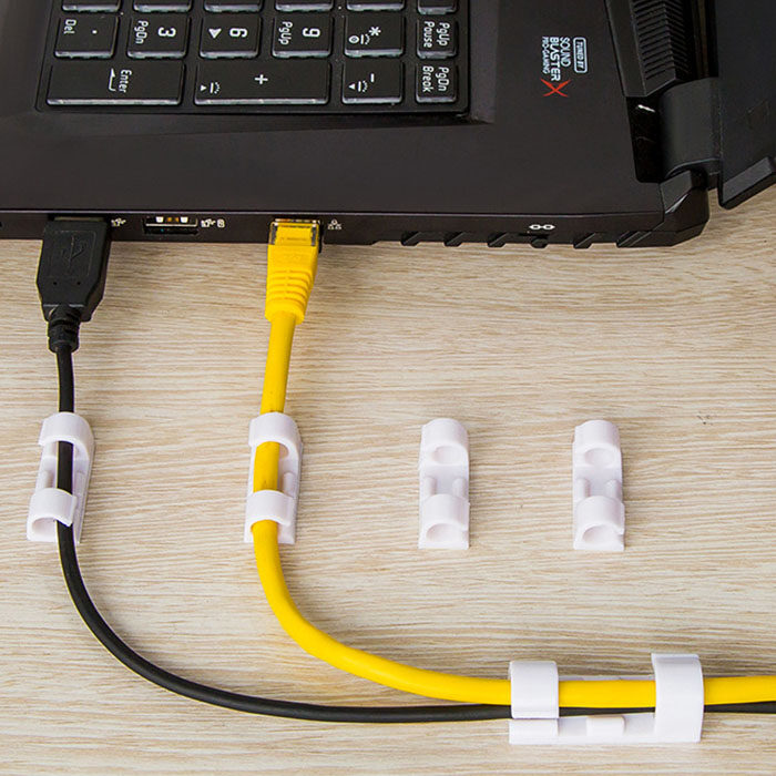 16pcs / 20 pcs Self-Adhessive Wire Holder Clip Cable Holder Management ...