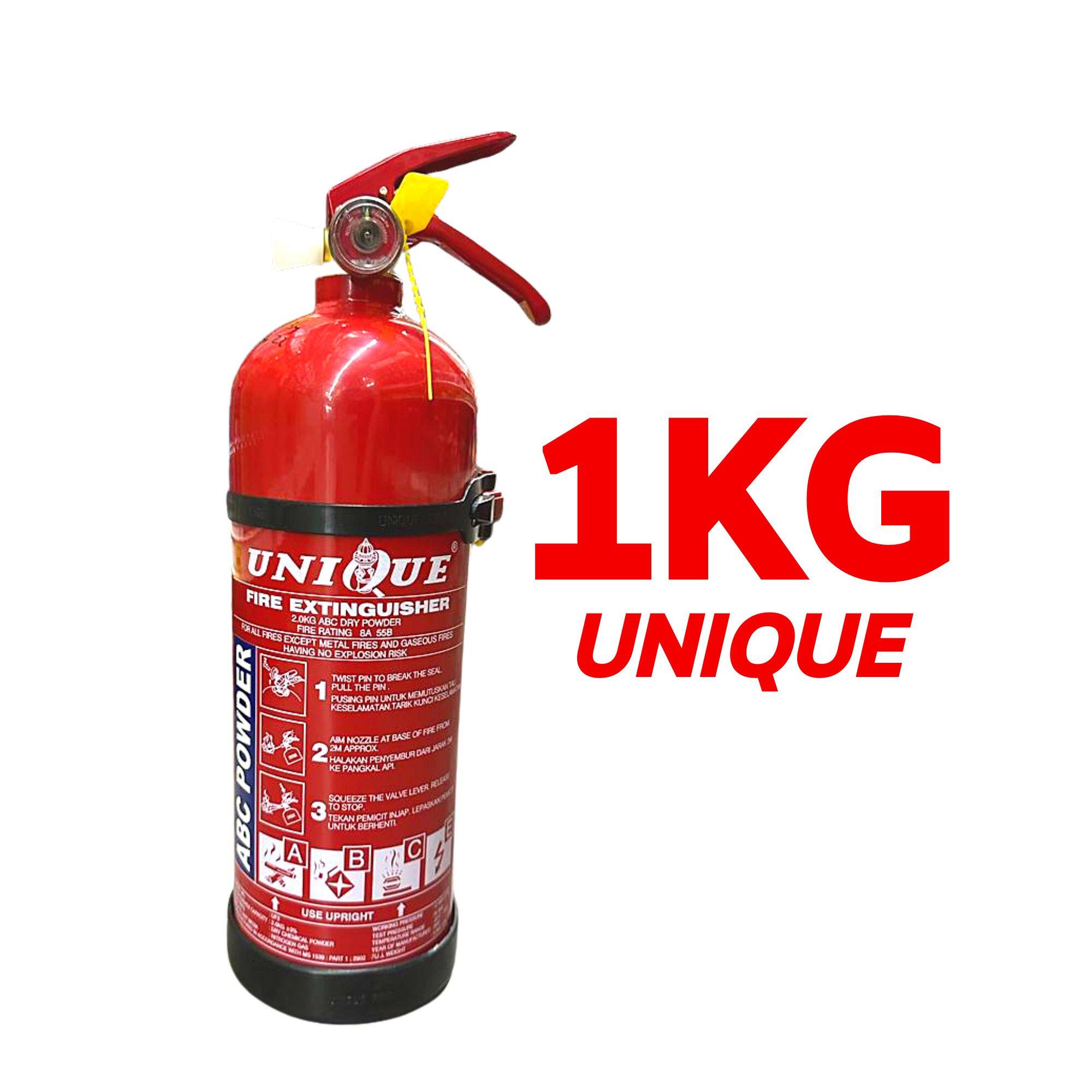 UNIQUE 1KG ABC Dry Powder Portable Fire Extinguisher Pemadam Api Sirim ...