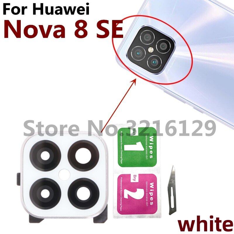 ของแท้เหมาะสำหรับ Huawei Nova 7 8 Pro 7Se 8Se 5G กรอบกล้องด้านหลังครอบคลุมกรณีที่อยู่อาศัยกระจก ...