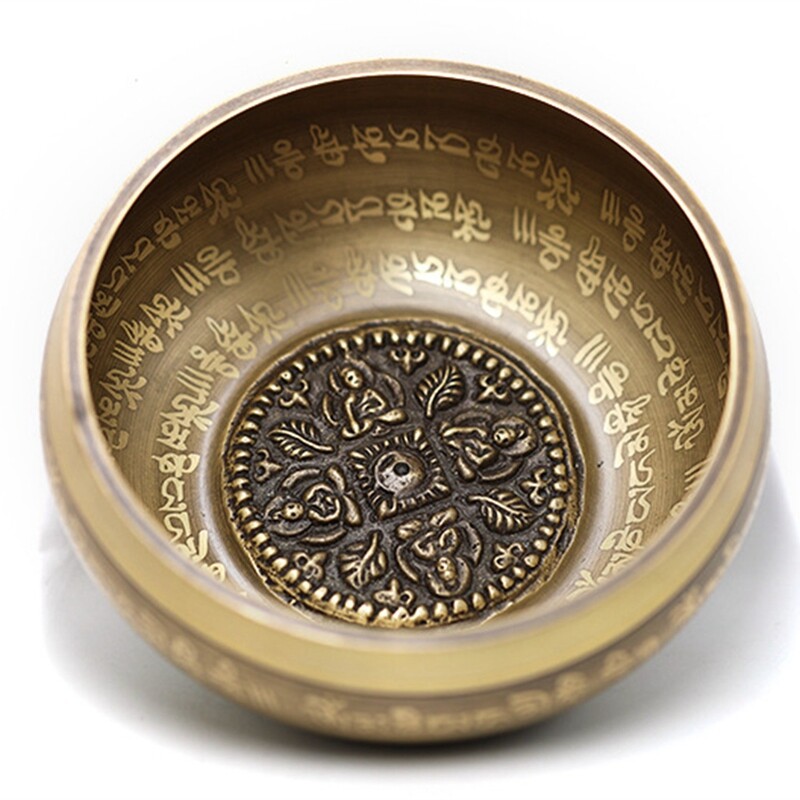 Tibetan Singing Bowls Meditation Set,Sound Chanting Bowl with Mallet ...