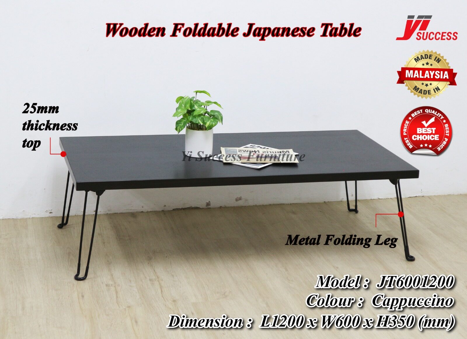 Yi Success Full Solid Rubber Wood Japanese Table / Foldable Japanese ...