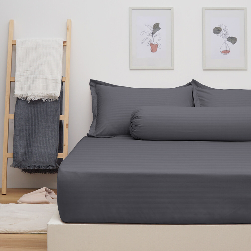 KOJI Silky Touch- Emboss Series- 43cm Deep Pocket- Microfibre Bed Sheet ...