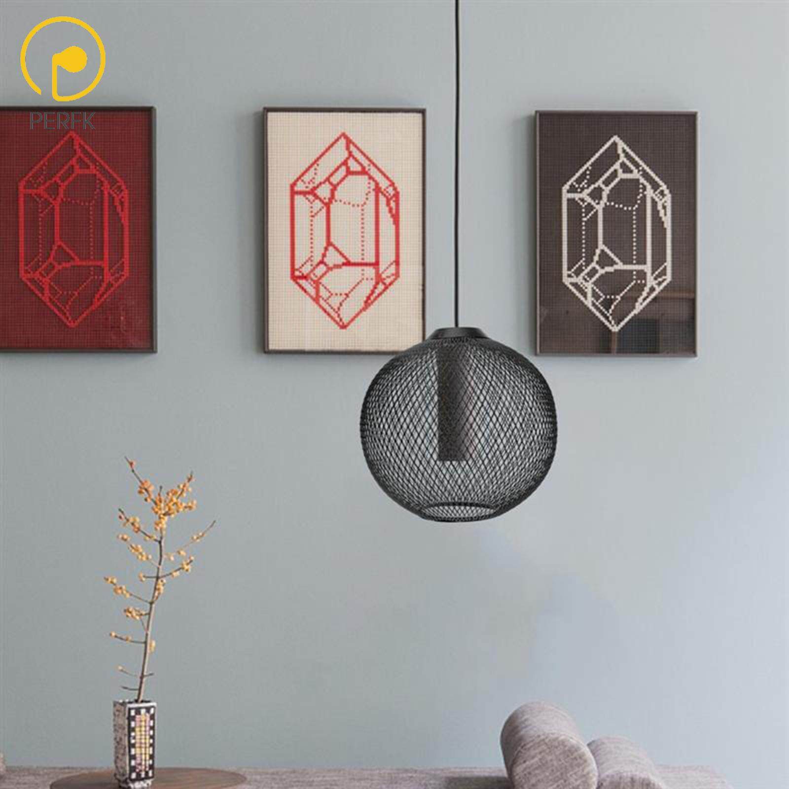 Perfk Metal Pendant Lamp Shade Vintage Style Hanging Light Cover ...