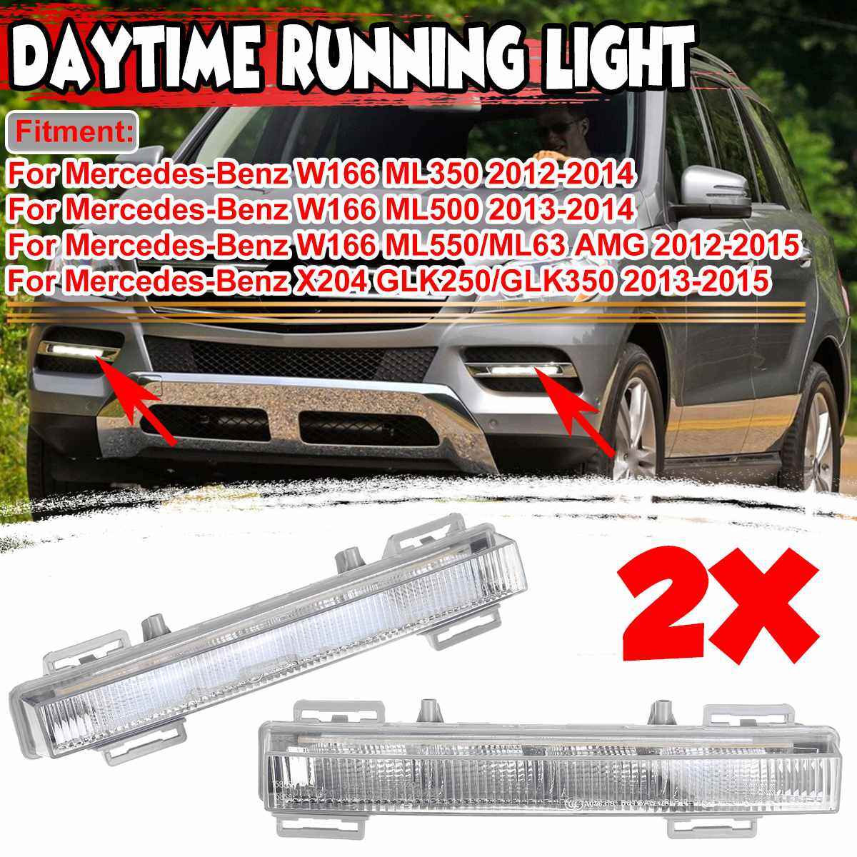 LED รถกลางวัน Daytime Running Light DRL ไฟตัดหมอกสำหรับ Mercedes For ...