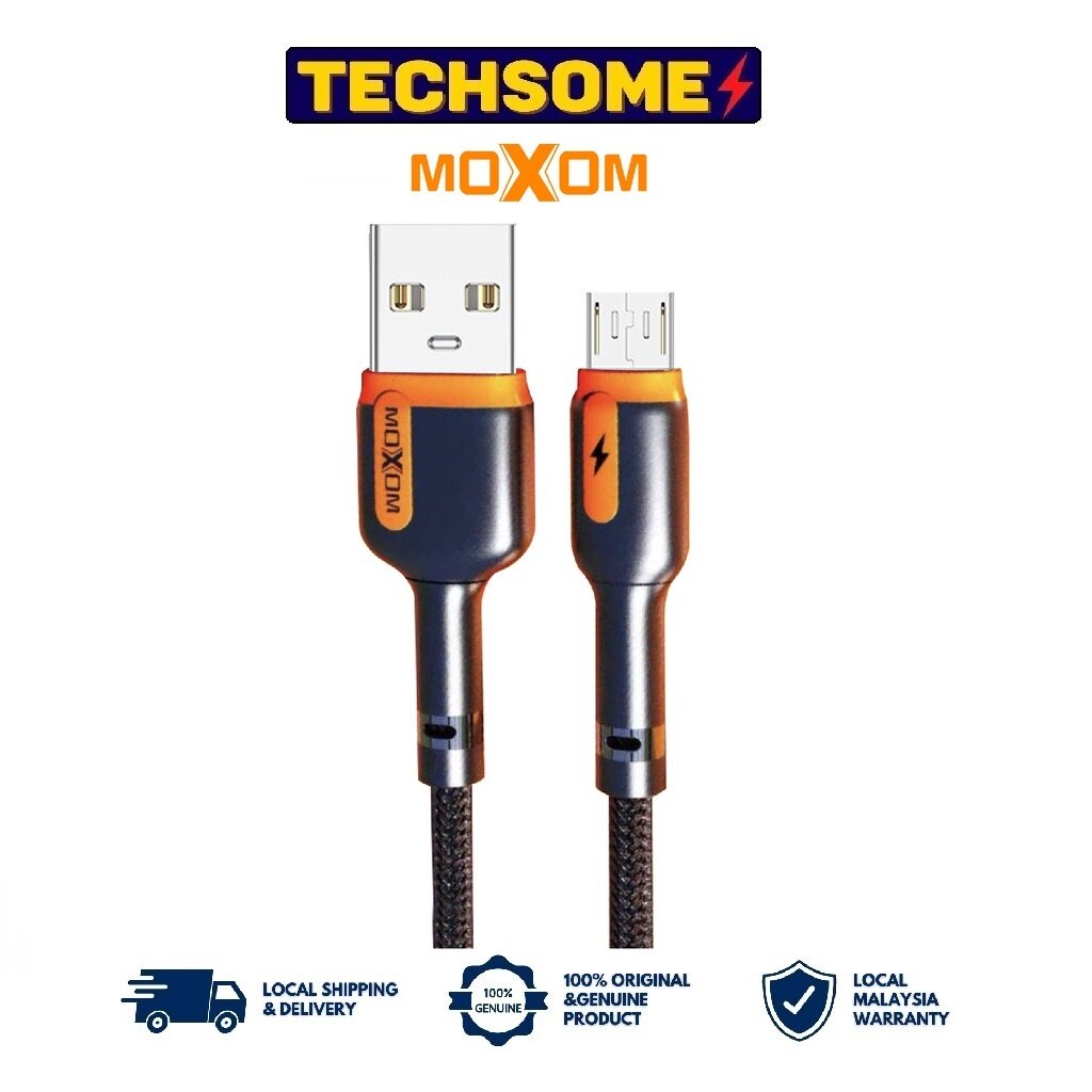 Moxom MX-CB52 Cyber Data Cable 2.4A Braided For Micro / Type-C ...