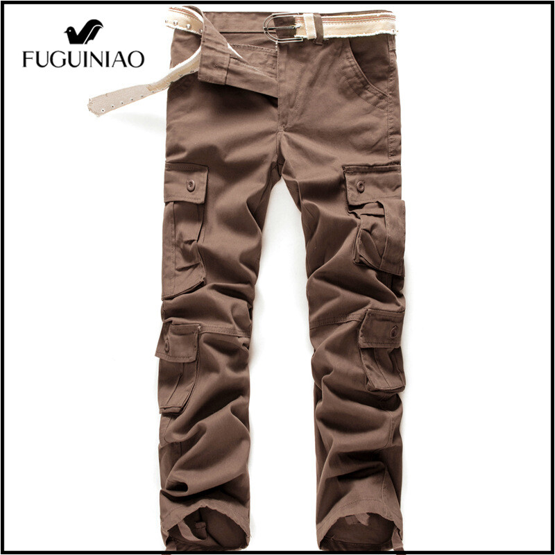 Fuguiniao 2021 High Quality Men's Cargo Pants Casual Loose Multi-pocket ... Fuguiniao 2021 High Quality Men's Cargo Pants Casual Loose Multi-pocket ...