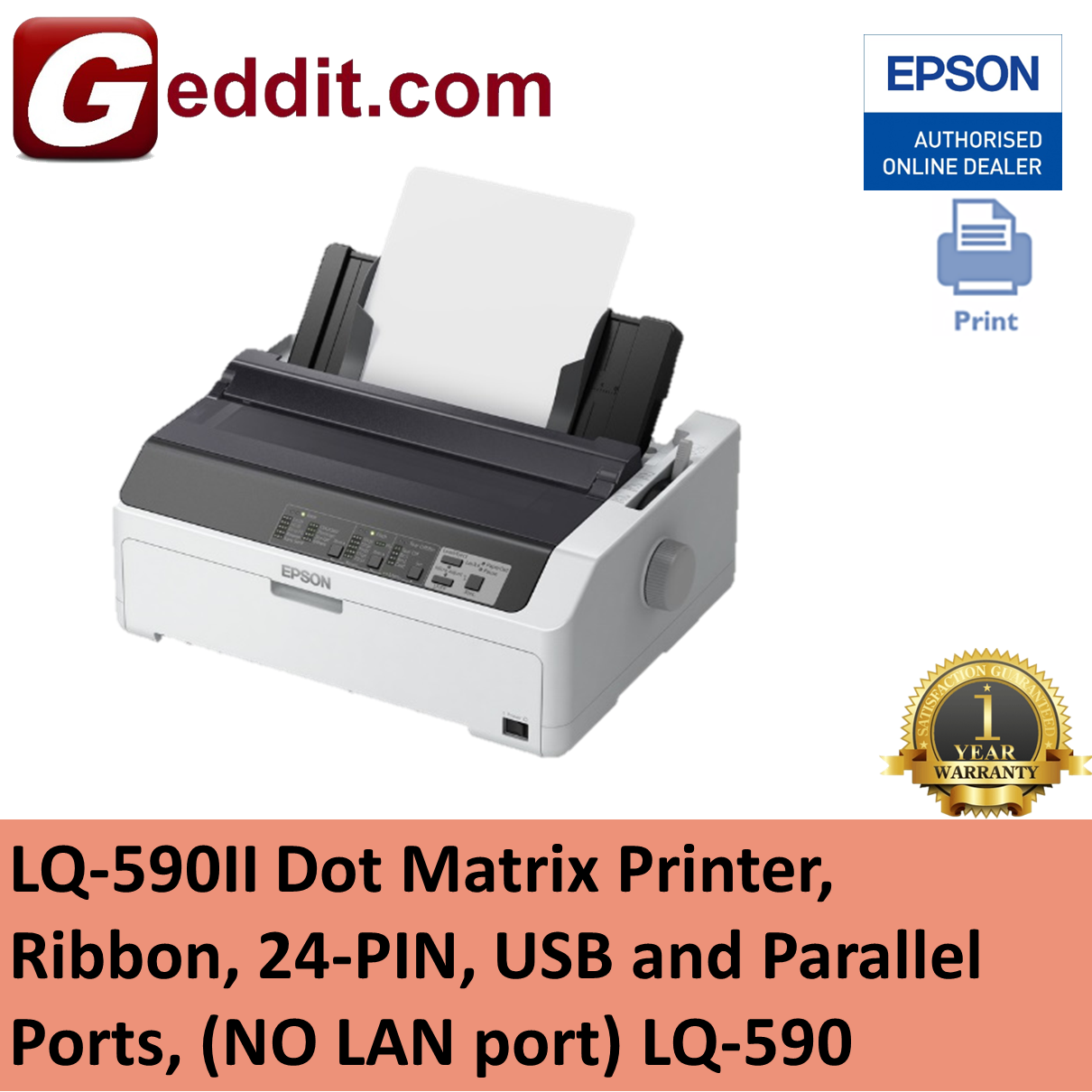 EPSON LQ-590II / LQ-590IIN | 24-PIN INPACT PRINTER | HIGH SPEED DOT MATRIX PRINTER | Lazada