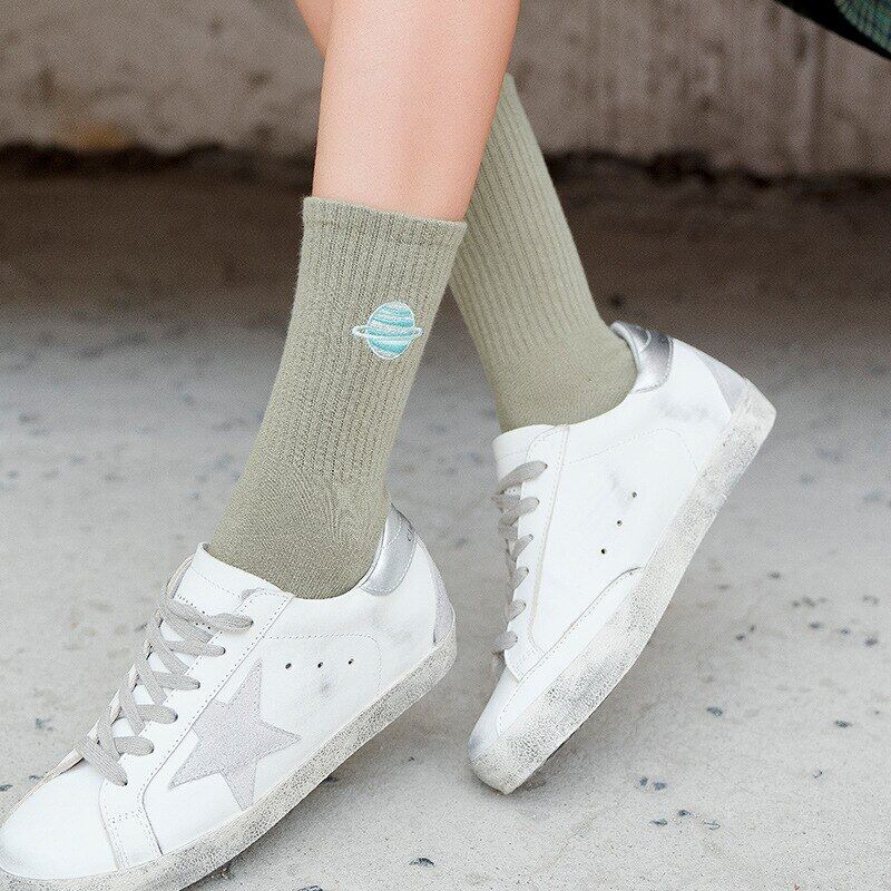 Fashion Planet Cotton Women Socks Harajuku Alien Printed Comfortable ...