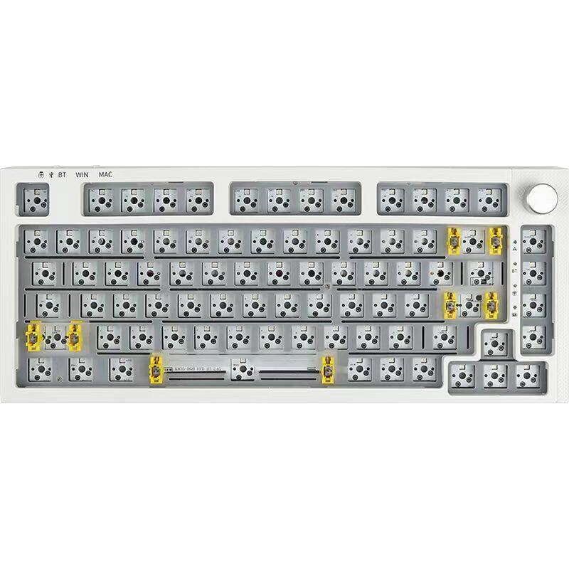 RECCAZR KW75S Custom Wireless Mechanical Keyboard Kit RGB Backlit Tri ...