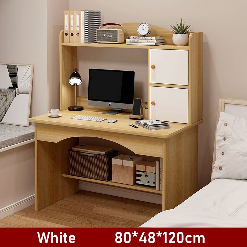 JIAJU Meja belajar Computer Study Table With Book Shelf Multifunction ...