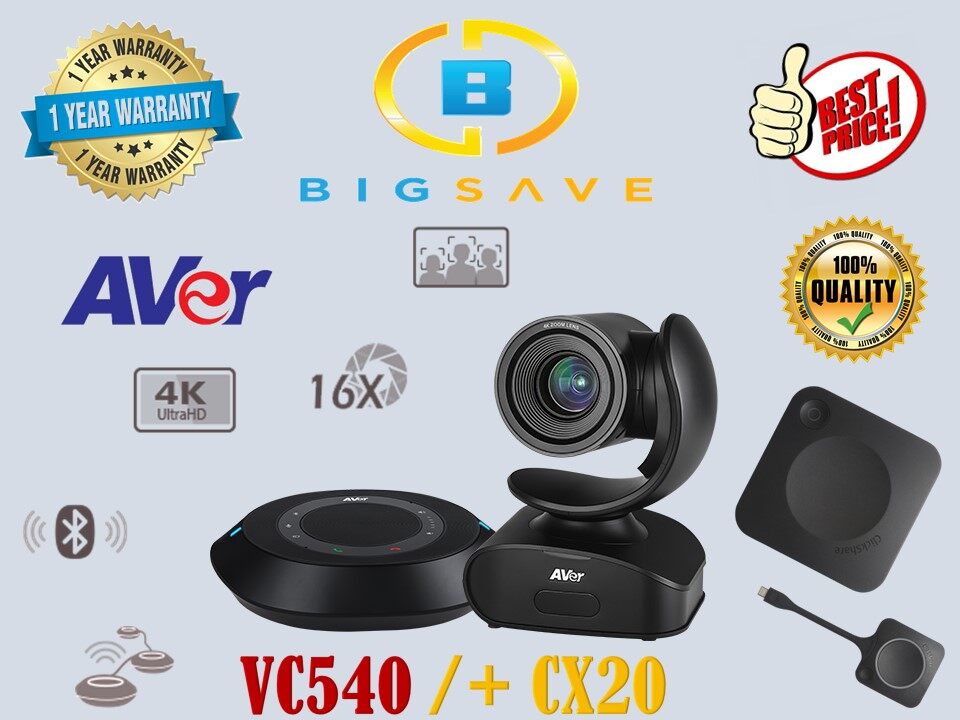 AVER BARCO 4K CONFERENCE CAMERA WITH BLUETOOTH SPEAKERPHONE WITH ...