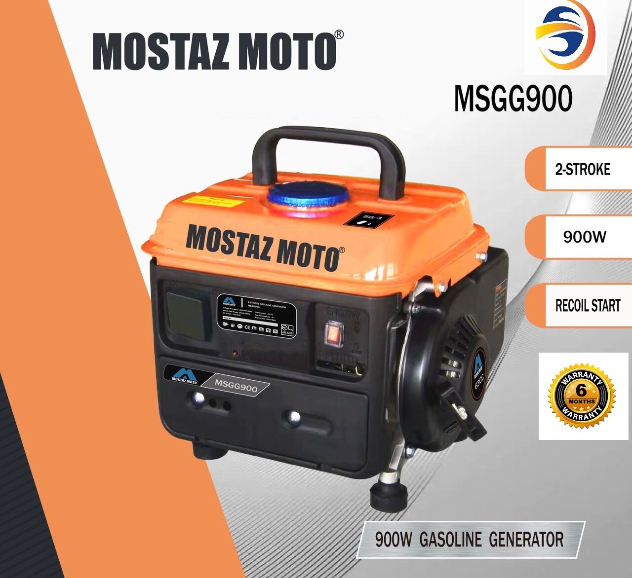 MOSTAZ MOTO GASOLINE GENERATOR (900W) 2-STROKE ENGINE | Lazada