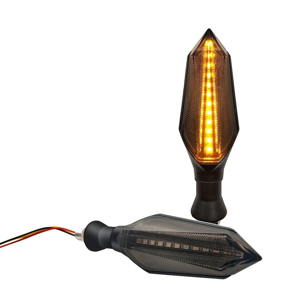 Motorcycle LED Universal Flowing Blinker Light Waterproof Turn Signals ...