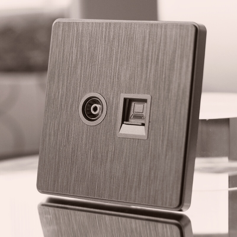 Modern Gray 86 Luxury Light Switch Push Button Wall Switch Interruptor ...