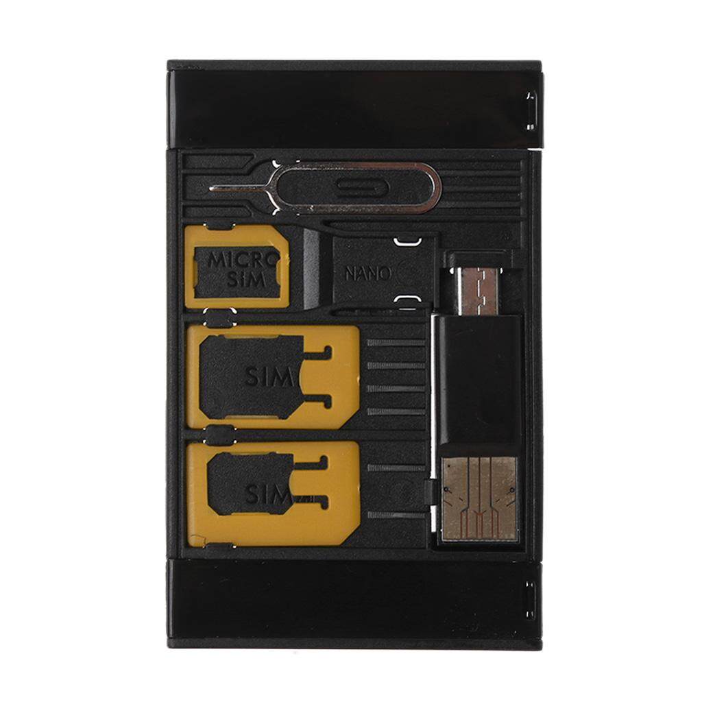 5 in 1 Universal Mini SIM Card Adapter Storage Case Kits For Nano Micro ...